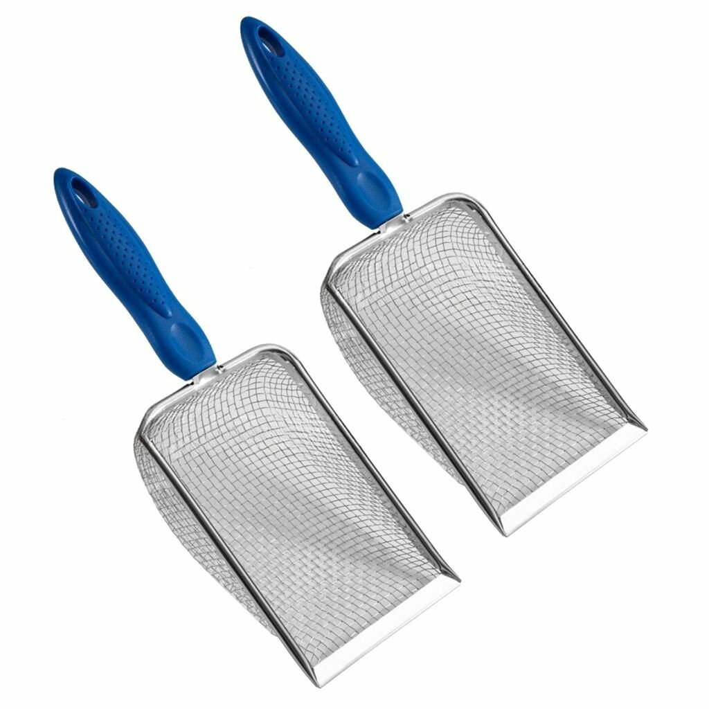 2 садовых сита для сбора грунта с ручками-синие