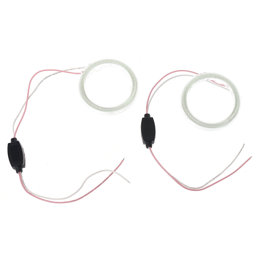 (Пара) 12 В постоянного тока-COB с прозрачной крышкой angel eye ring 60 мм-голубой лед