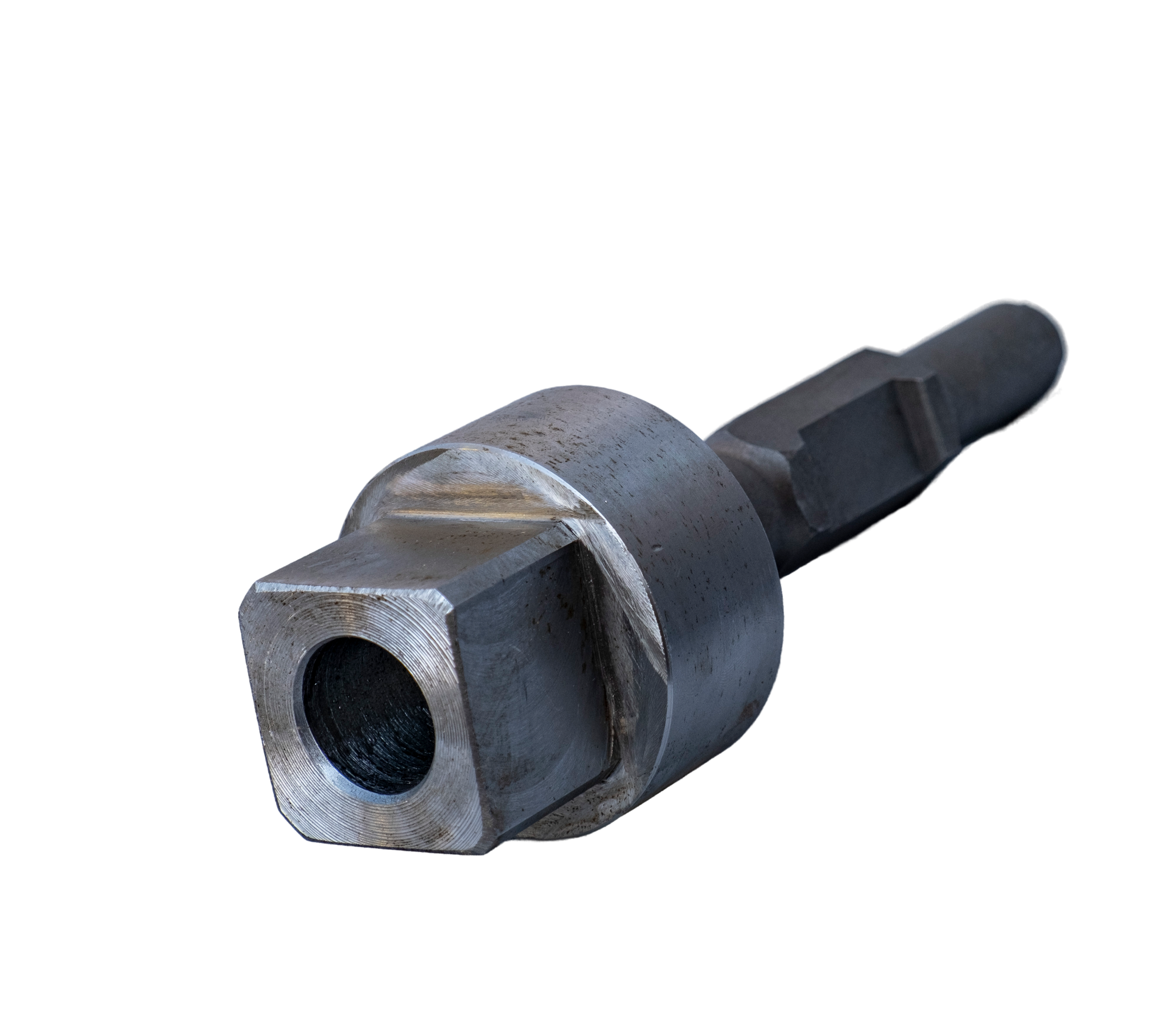 Насадка копер 50*50 для забивания 60, 70 мм профильных труб столбов для отбойного молотка HEX 30