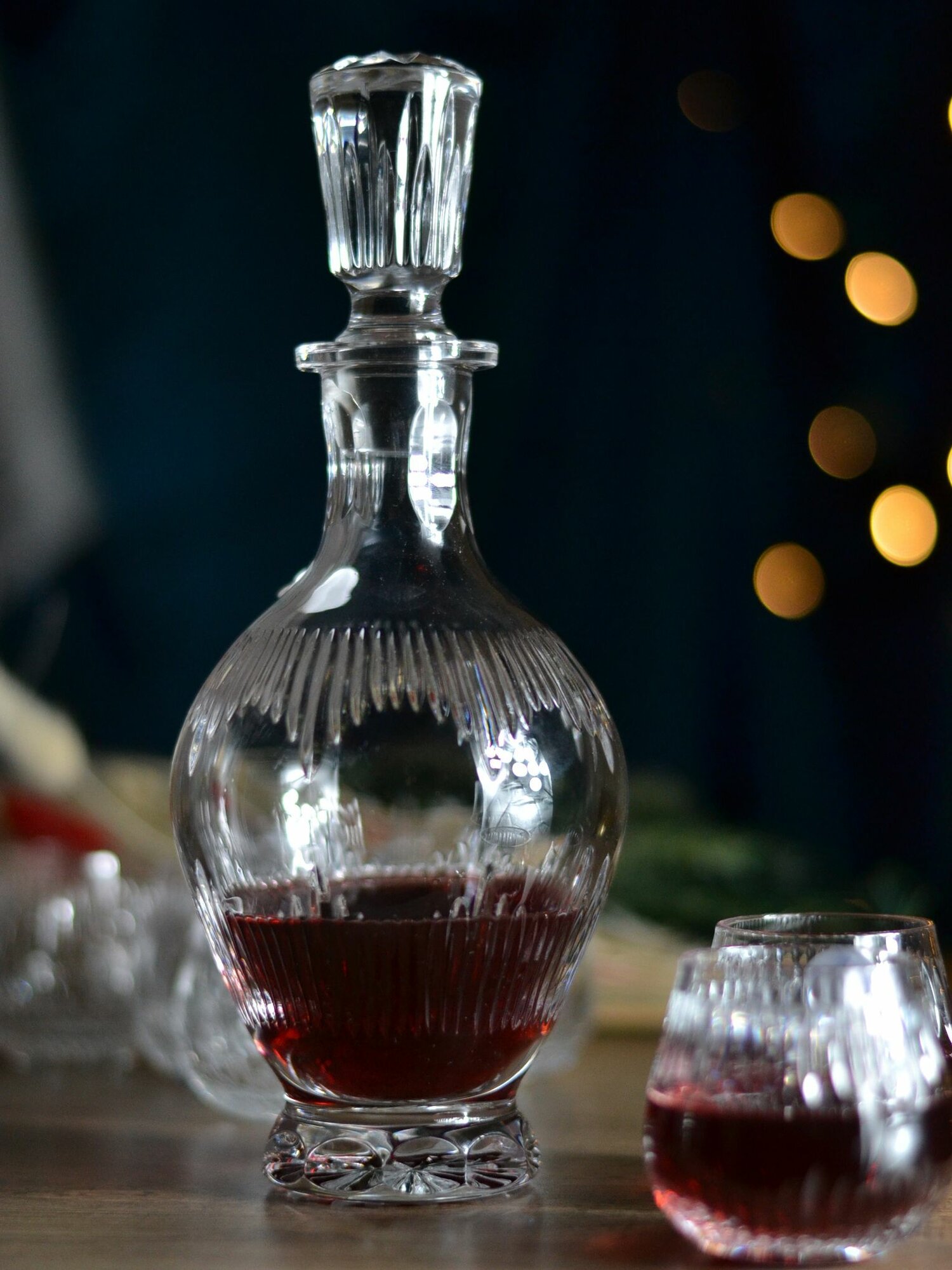 Набор из хрусталя Графин (0,5л) и 6 стаканов (100мл) - "Марсель" (12246 1000/294) Неман стеклозавод в подарочной упаковке черный бархат для коктейлей, виски, напитков, вина