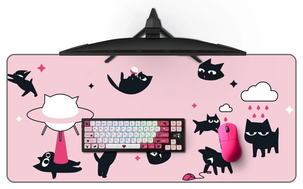 Коврик ARDOR GAMING Salem (XL), 900 x 400 x 4, животные, розовый