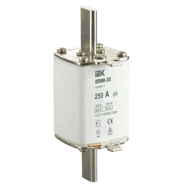 Плавкая вставка предохранителя ППНИ-35 габарит 1 250А IEK DPP30-250