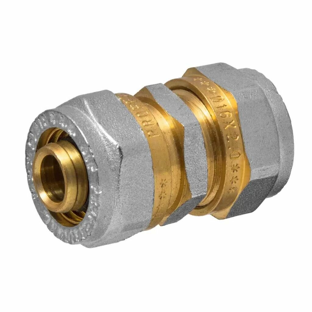 Муфта MasterProf металлопластиковая, диаметр 16 мм, с цангой