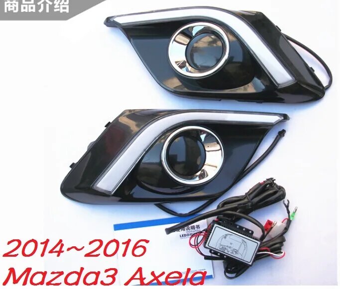 2014 2015 2016 год для Mazda3 Mazda 3 Axela дневные фары автомобильные аксессуары L white