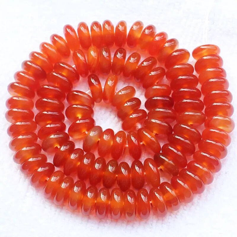 Красные агатовые бусины Laerf Beads 2-8 мм 15 дюймов Оранжевый, 4x10mm