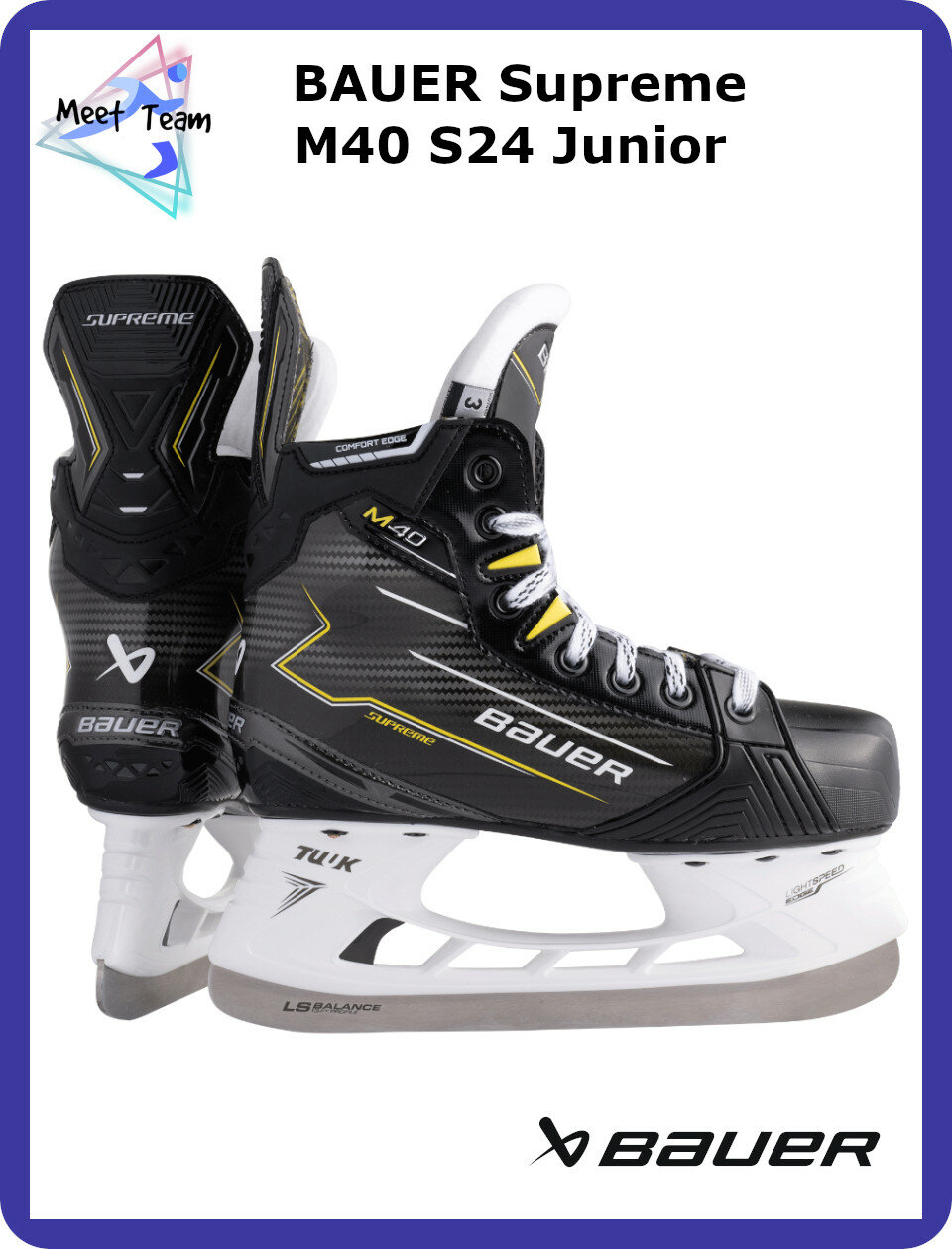 Коньки хоккейные BAUER S24 SUPREME M40 JR