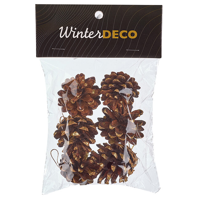 Набор для декора Шишки - Белкины Запасы 5 см, 6 шт, Winter Deco, 1000373