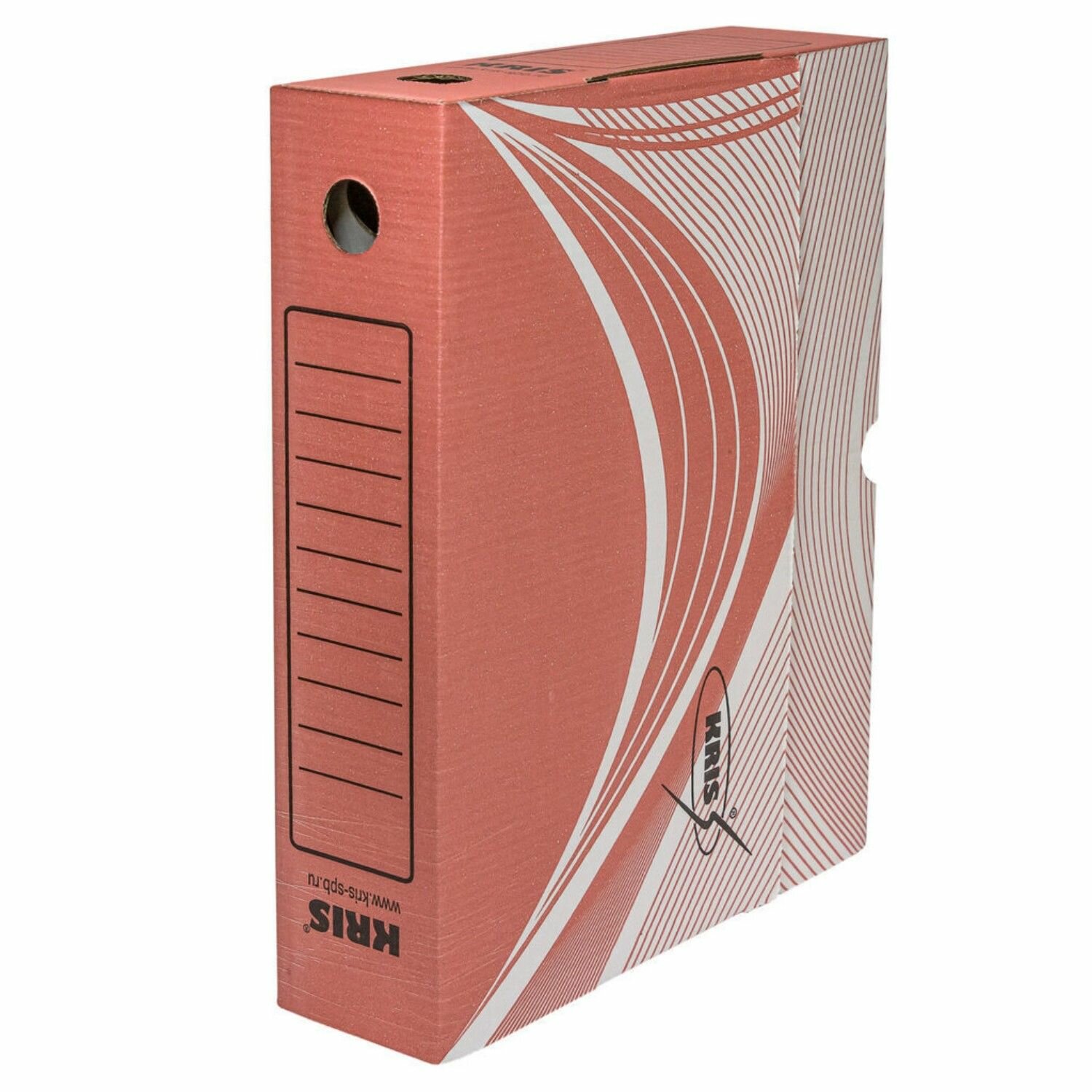 Короб архивный (325*260*75) глубина 75мм красный