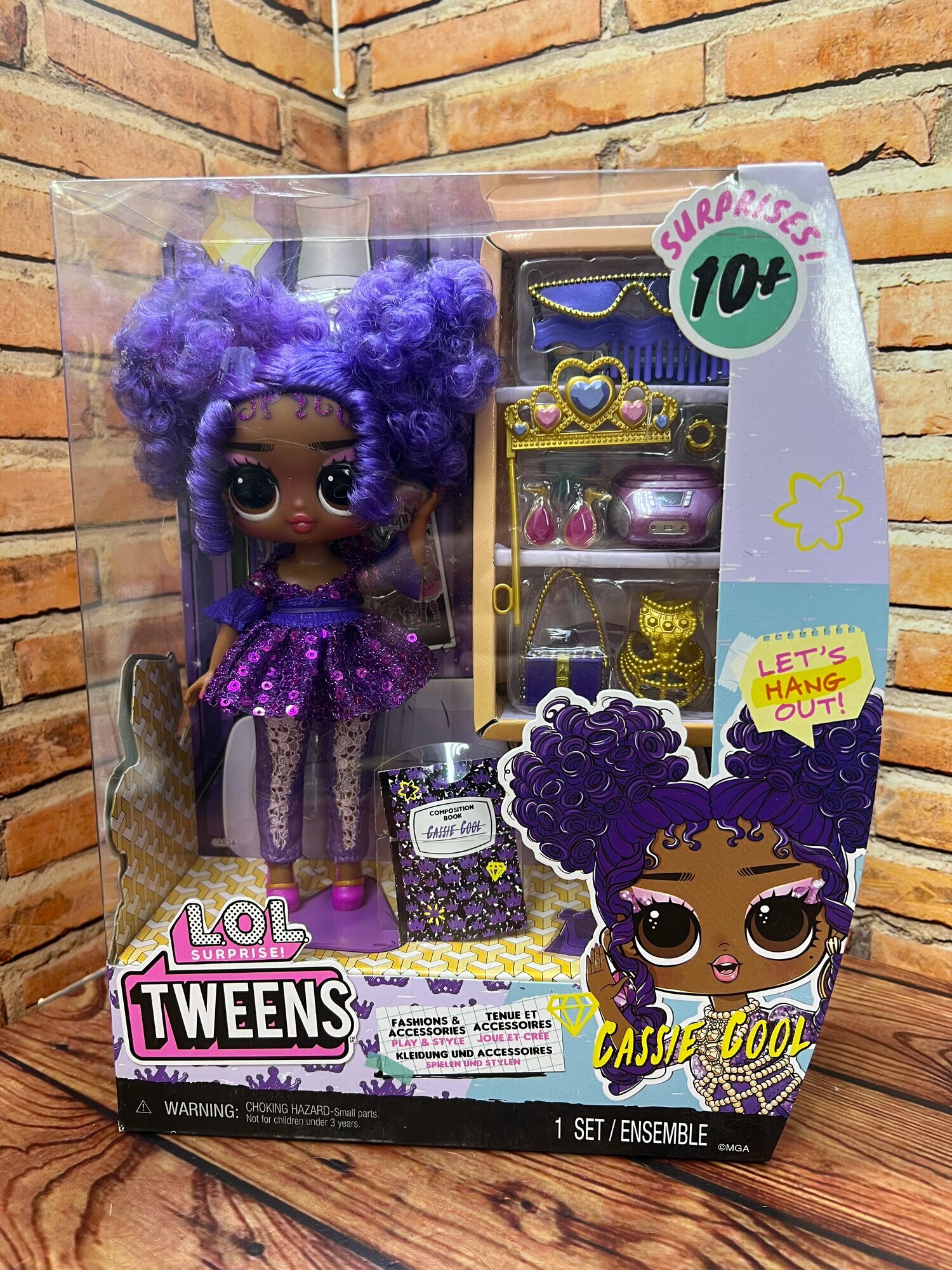 Кукла Surprise Tweens Cassie Cool, 3-7 лет, с аксессуарами, интерактивная
