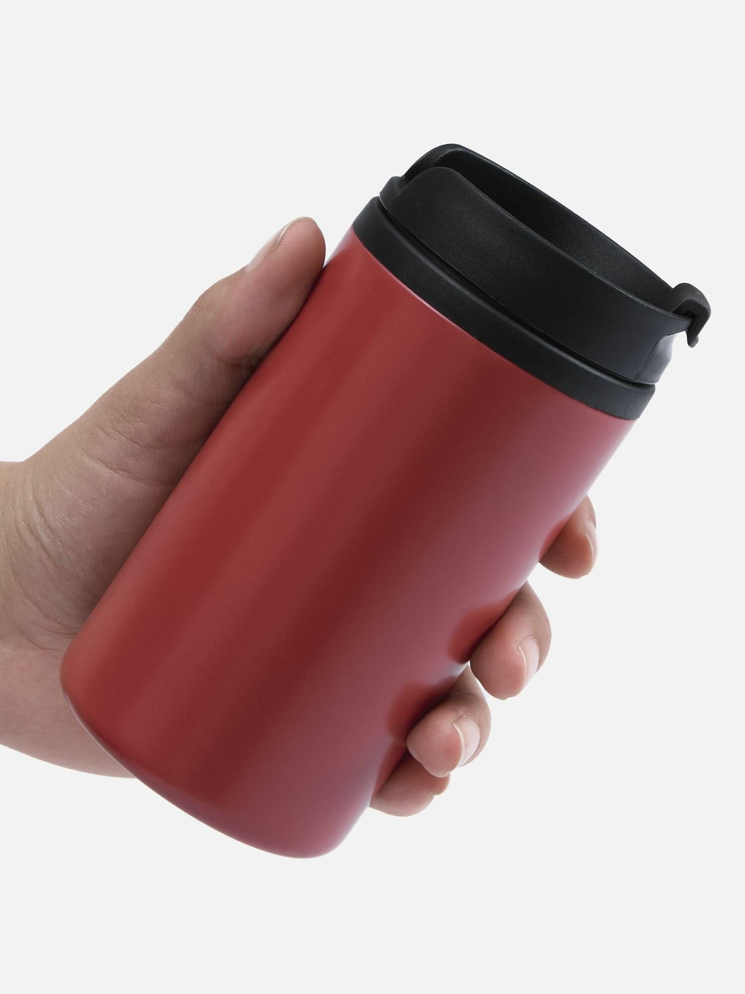 Термокружка для кофе чая с крышкой-клапаном автомобильная походный термостакан Canella, 250 мл, красный