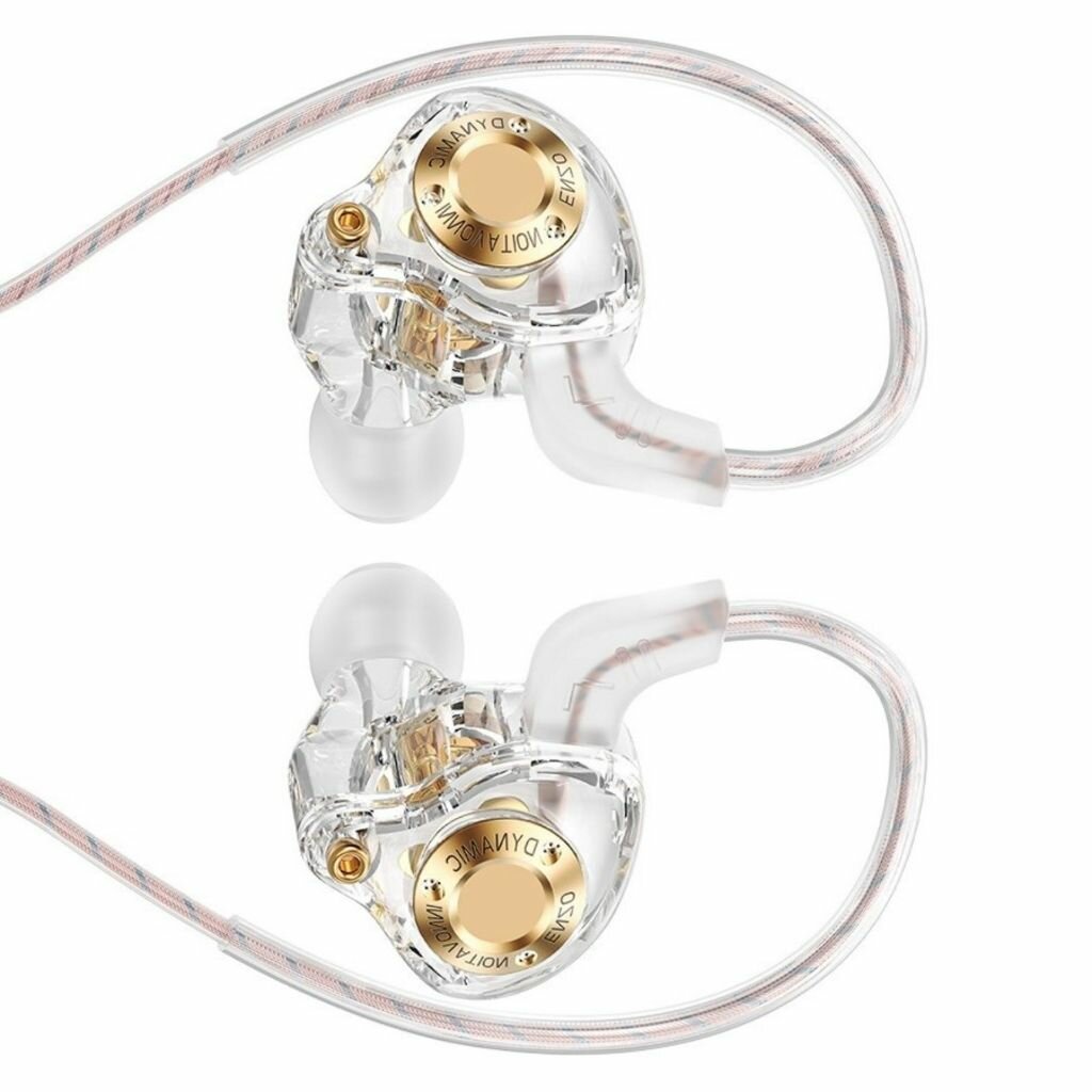 Микронаушник, 3,5-мм наушники-вкладыши HiFi с качественным звуком, сабвуфер с проводным управлением, проводная гарнитура-белый