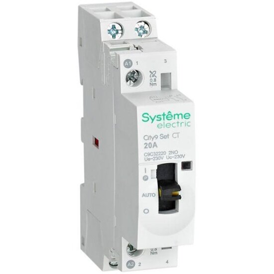 Контактор Systeme Electric (schneider Electric) 2п City9 Set 2НО 20А AC 230В-230В, C9C32220