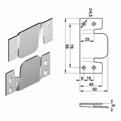 Захват мебельный Замок мебельный № 505 (4 шт)