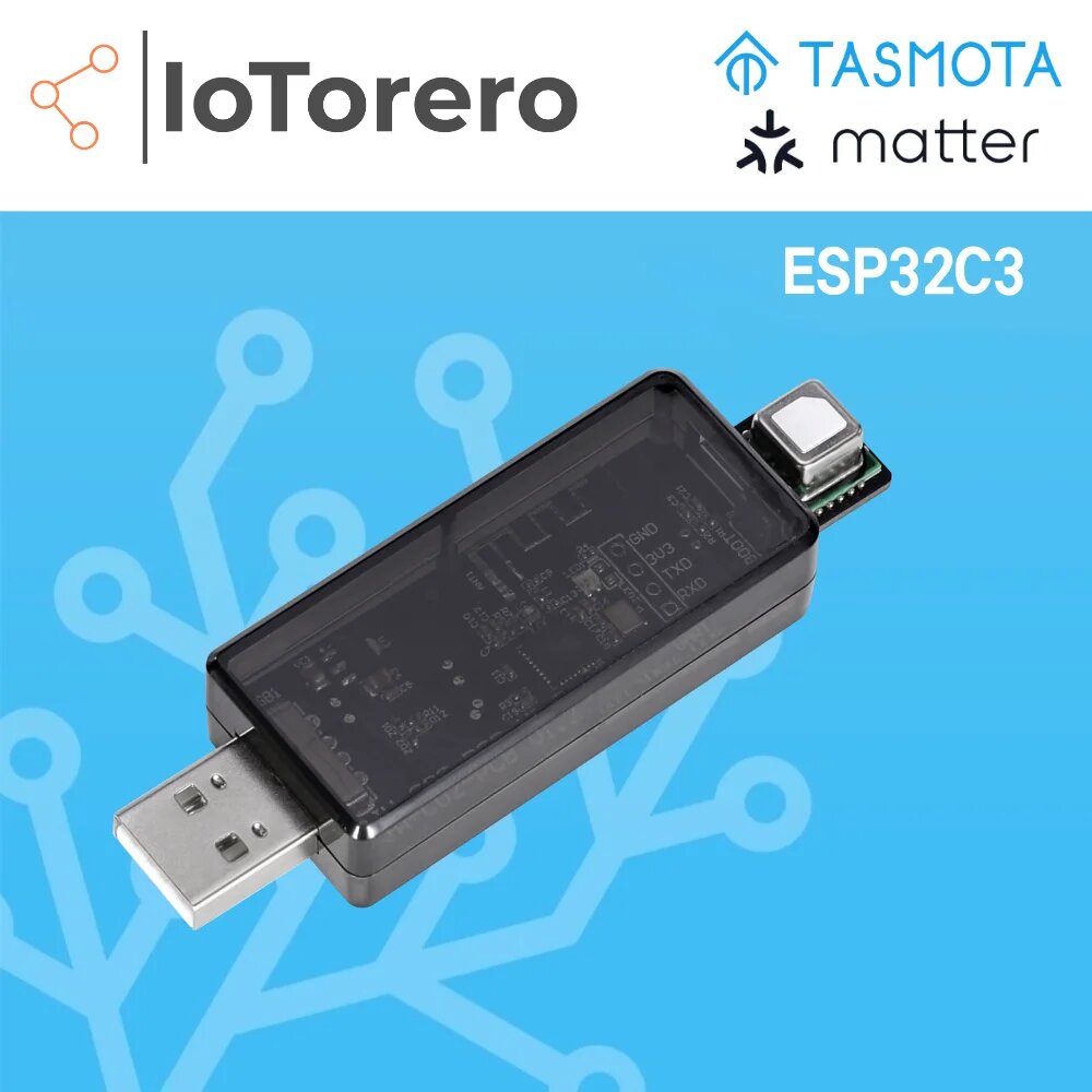 IoTorero Tasmota Matter CO2 датчик, без адаптера