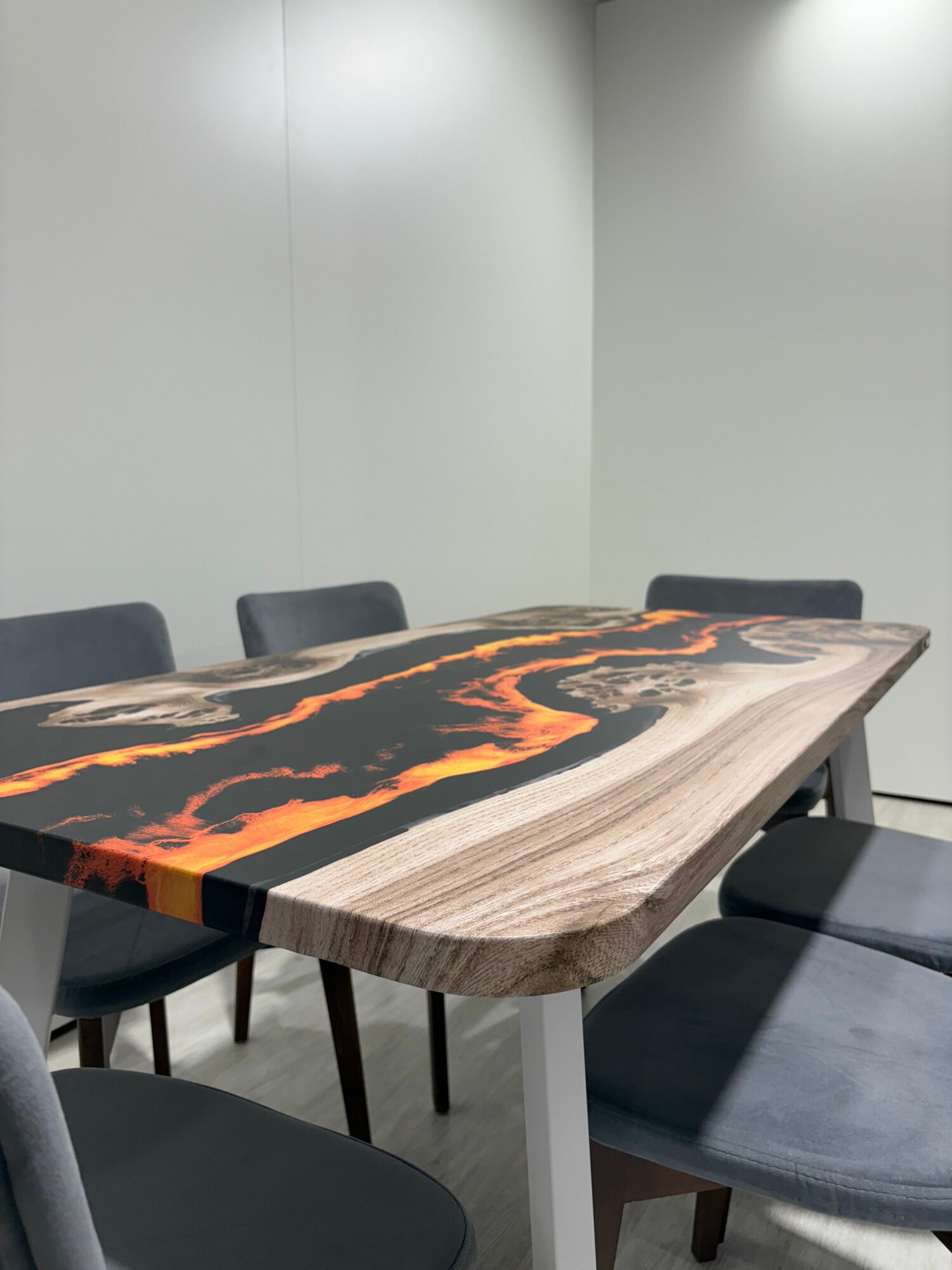 Стол кухонный обеденный прямоугольный дизайнерский лофт THETABLE•RU 140х80 4.15/4.2