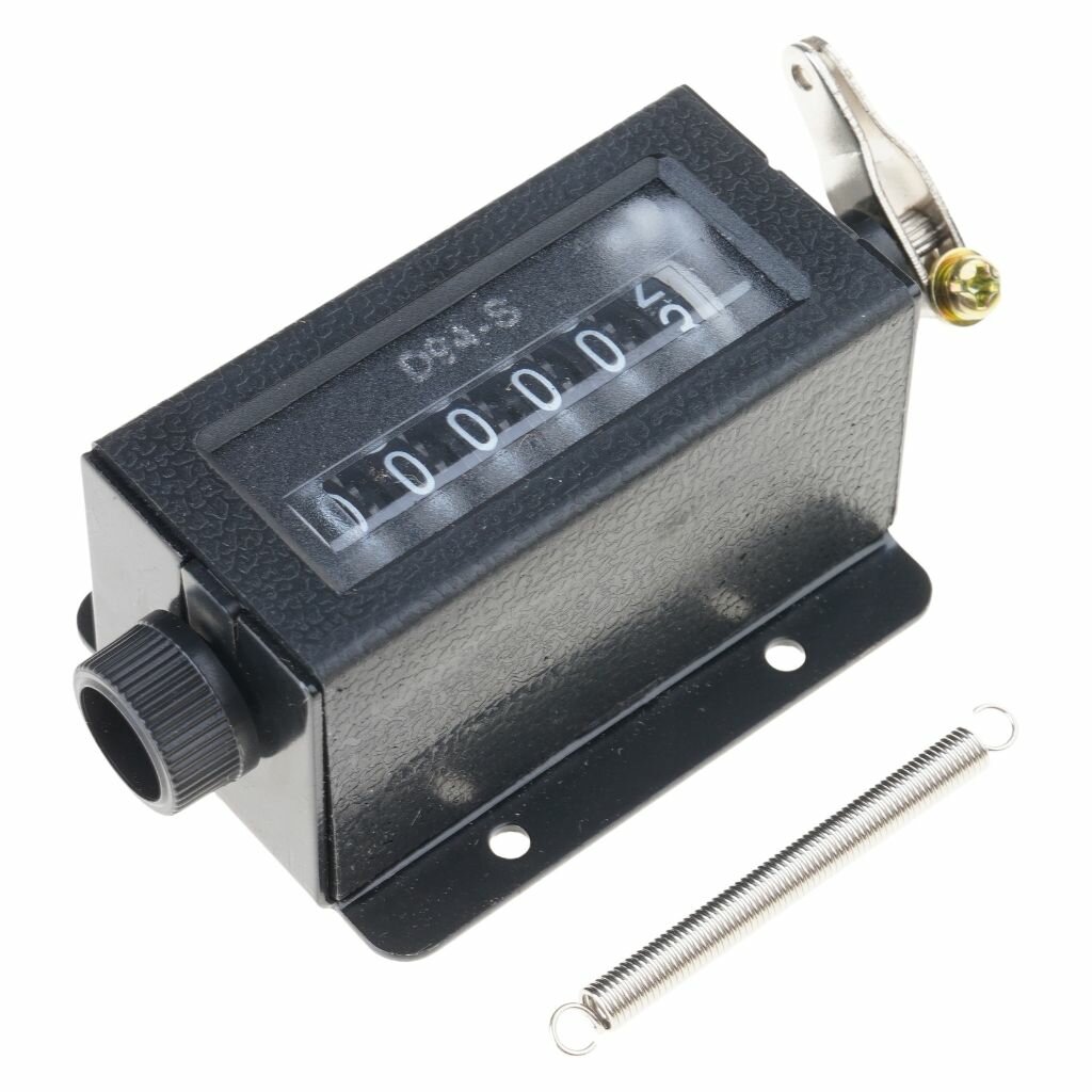 6-значный механический счетчик D94-S, Черный