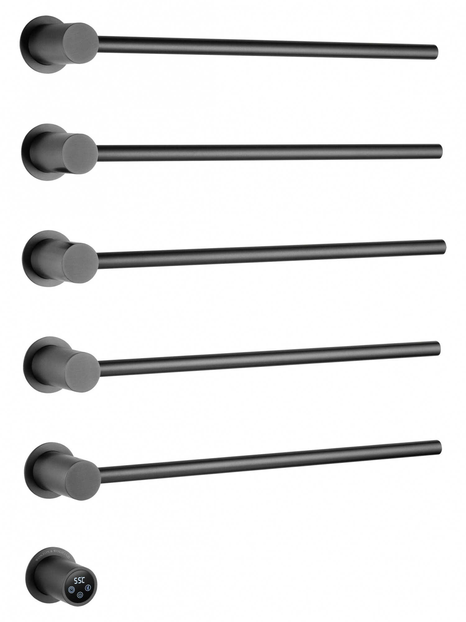 Полотенцесушитель электрический встраиваемый WONZON & WOGHAND HAMBURG, темный графит WW-AL315-GM