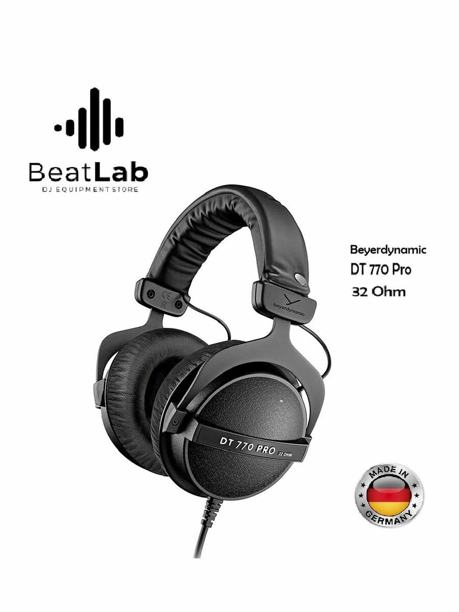 Наушники Beyerdynamic "DT 770", профессиональные, закрытые, 32 Ома, черные