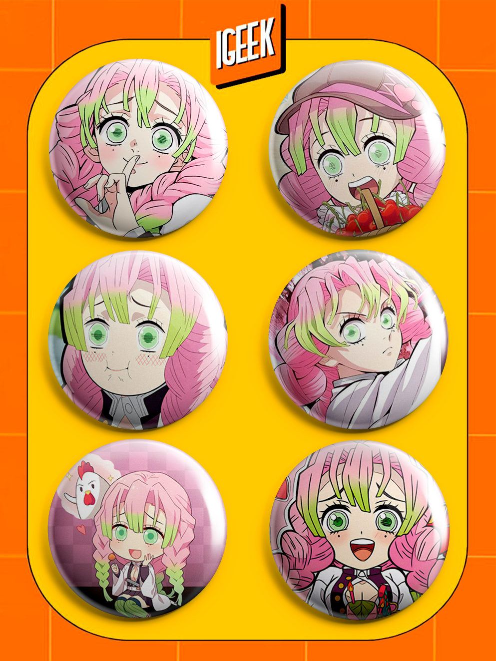 Набор значков Мицури Канроджи — стильный пин из металла 37 мм для коллекции