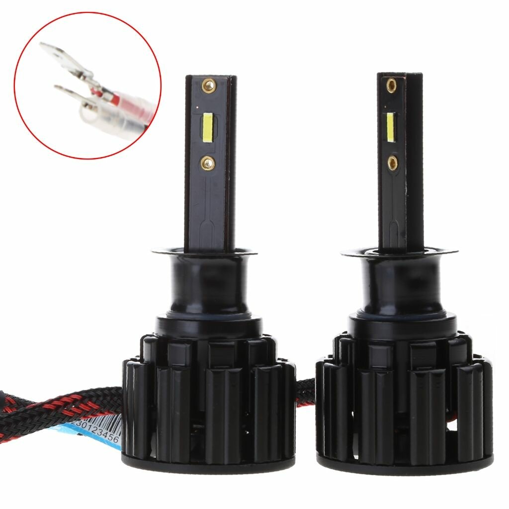 2шт 8000Лм LED Лампы H1 H4 H7 H11 9005 HB3 9006 HB4 для Фаров и Противотуманок