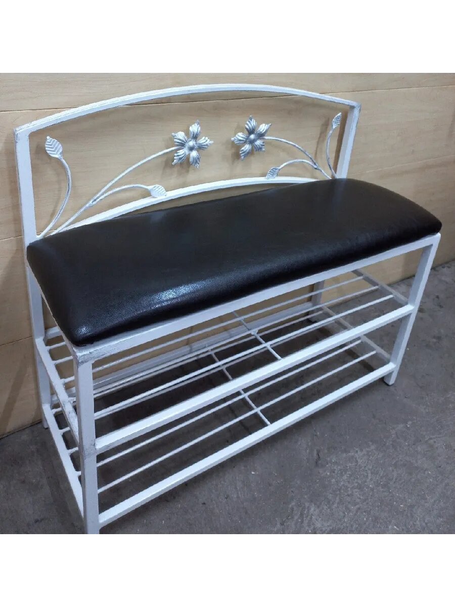 Кованая банкетка №04, Студия кованой мебели Нива, цвет черный