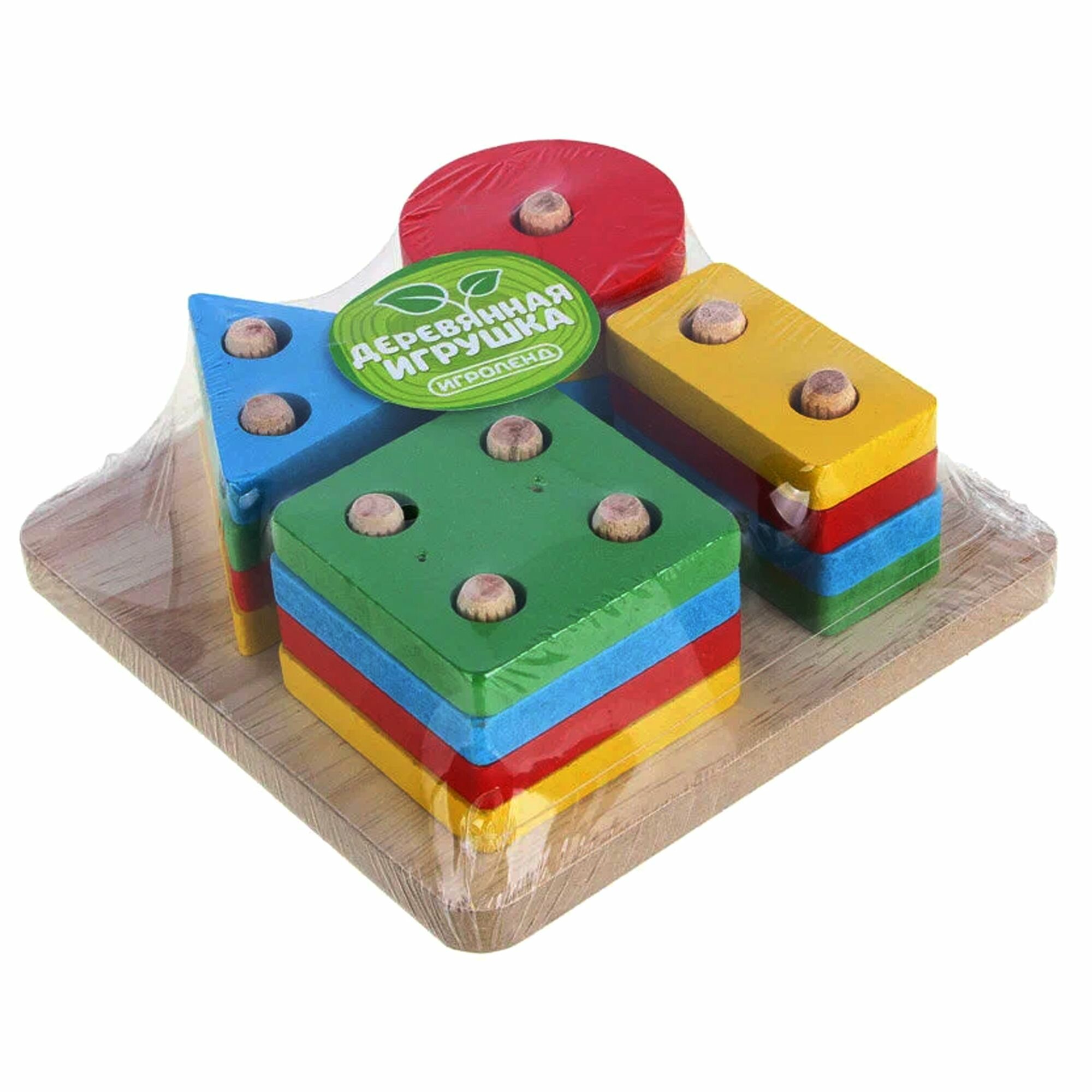 Деревянный сортер-пирамидка Фигуры Игроленд
