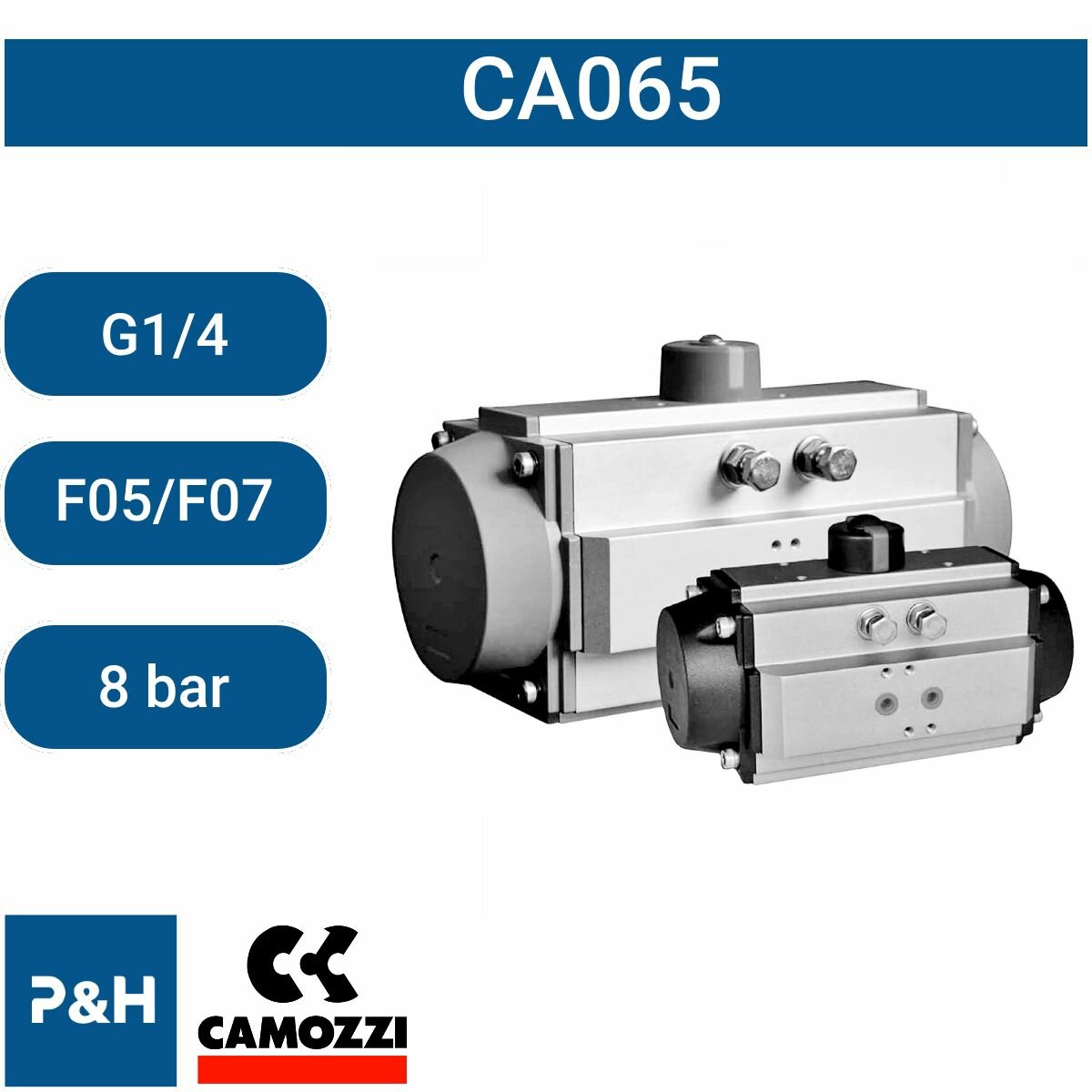 Пневмопривод CA065-F05/F07-17 G1/4, Namur, Camozzi