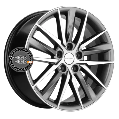 Диск автомобильный литой Khomen Wheels KHW1807 (Tugella/Jaguar XF/F-Pace) 18x8 5x108 et46 dia63.4 Gray-FP
