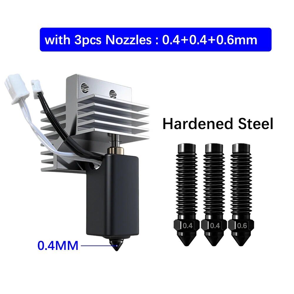Hotend Elegoo Centauri Carbon, 0.4+0.4+0.6mm, Цвет: 04Hotend-K446