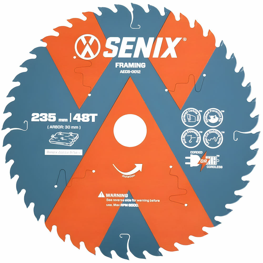 Диск пильный SENIX 235х30мм 48Т по дереву AECS-0012