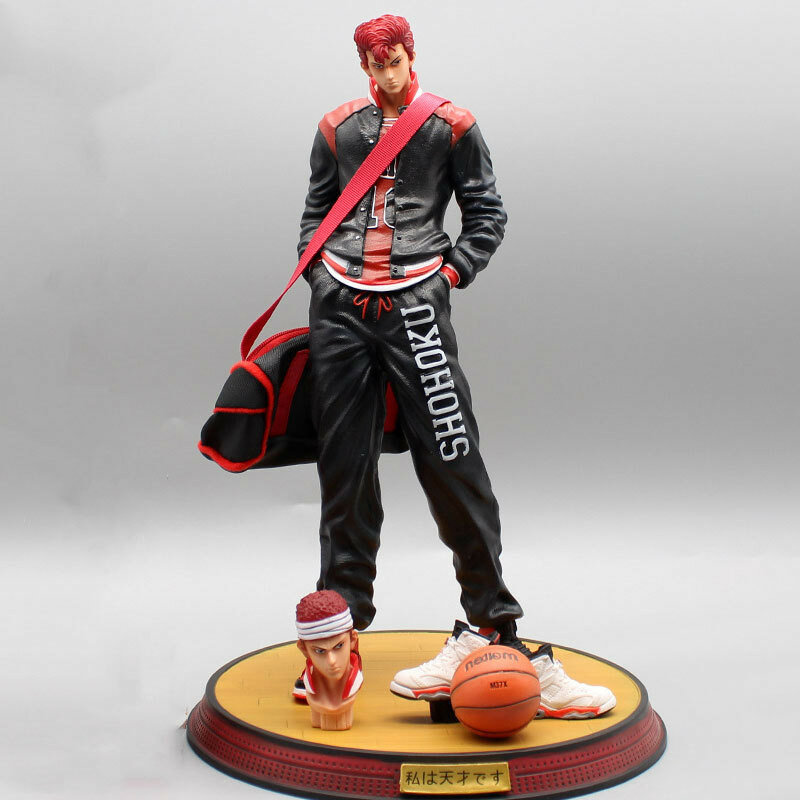 Фигурка pvc anime slam dunk sakuragi hanamichi, двойной дизайн головы, в коробке