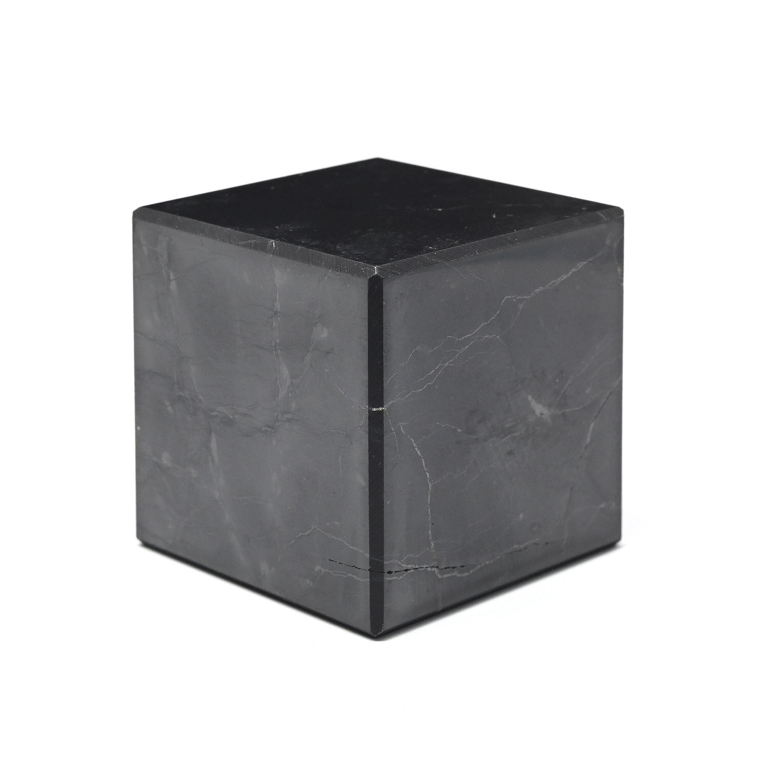 Куб из шунгита полированный, сторона 40-45мм. .