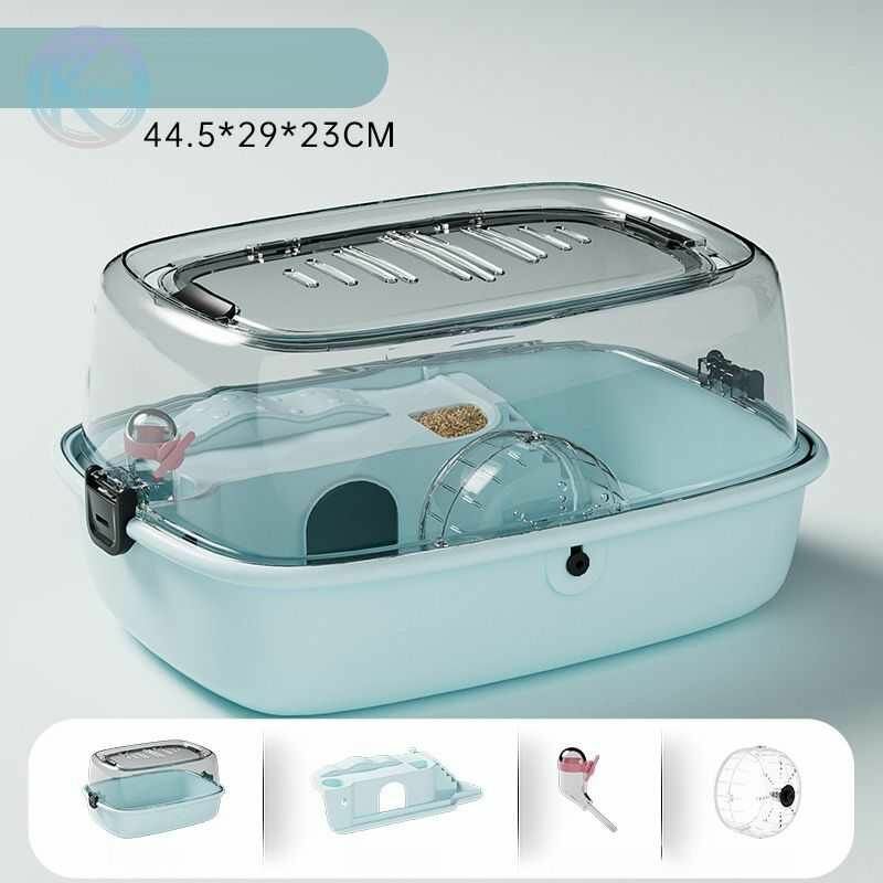 Клетка для хомяков, песчанок и других мелких грызунов, обеспечивающая просторное жилое пространство, размером 45x30x25 см.