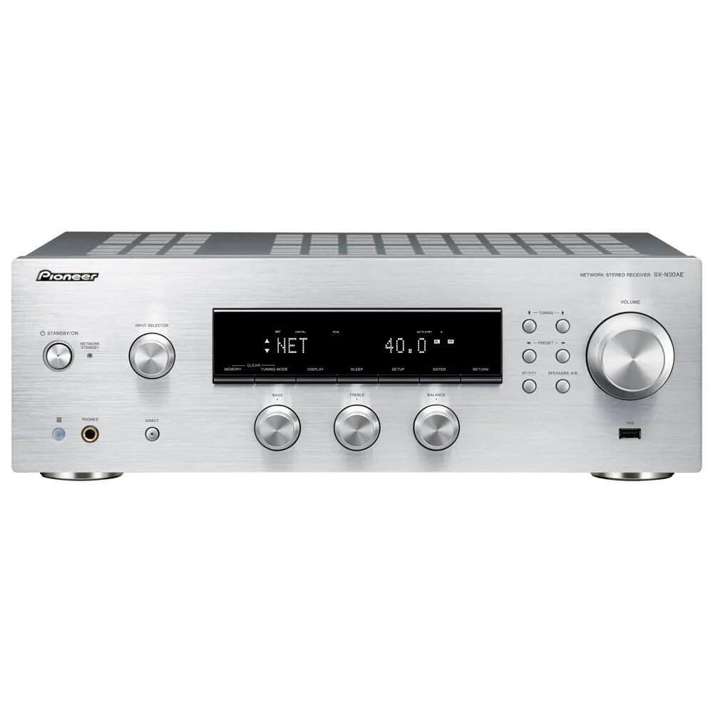 Стерео-ресивер Pioneer SX-N30AE-S Silver