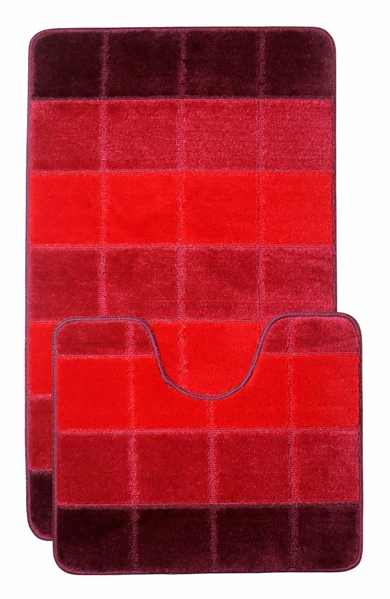 Коврики для ванной и туалета в наборе 100см/60см (50см/60см туалет) многоцветный