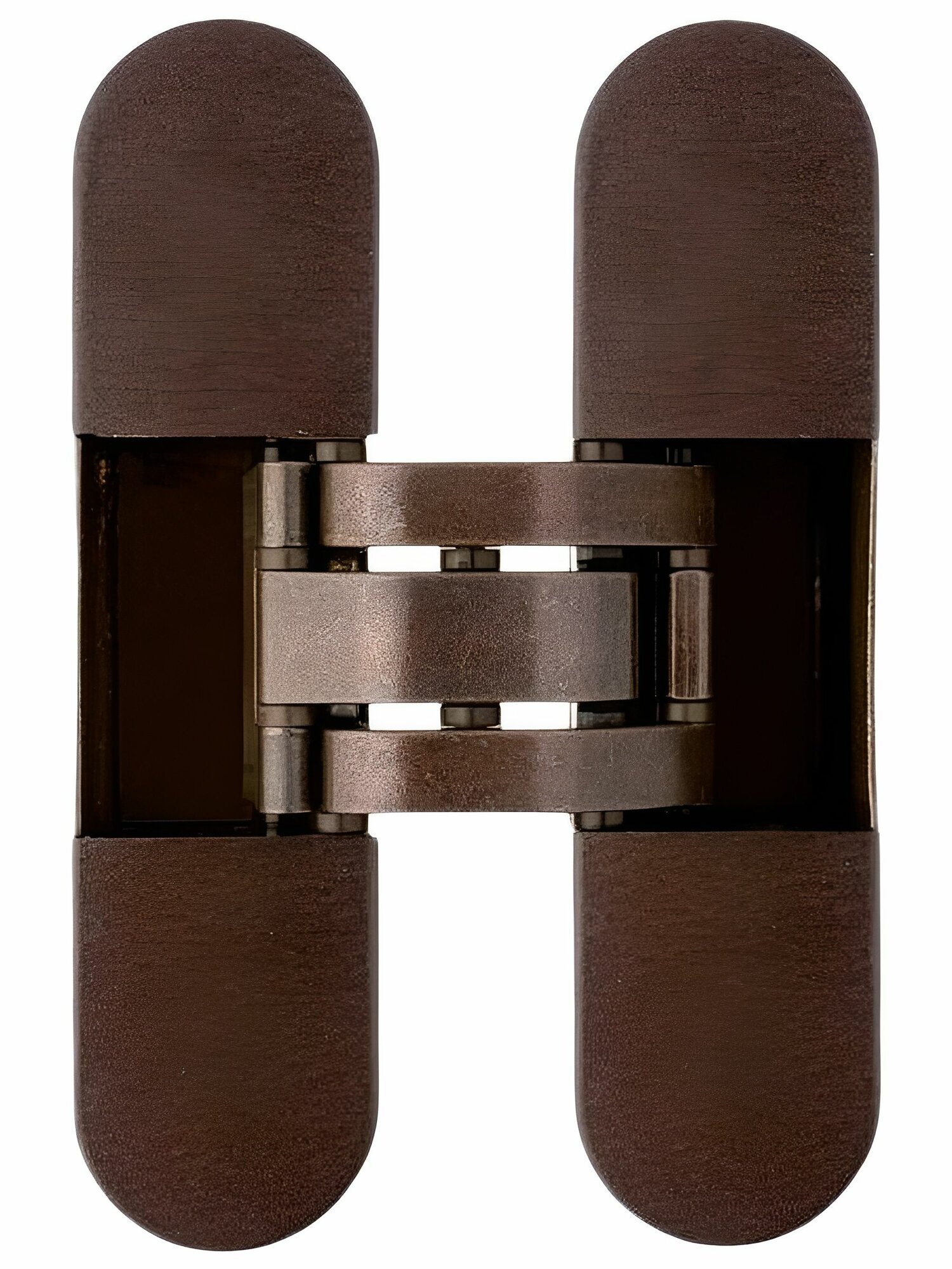 Петля скрытая, универсальная, 3D, 120x30 мм, 60 кг, цамак, бронза темная, 1 шт