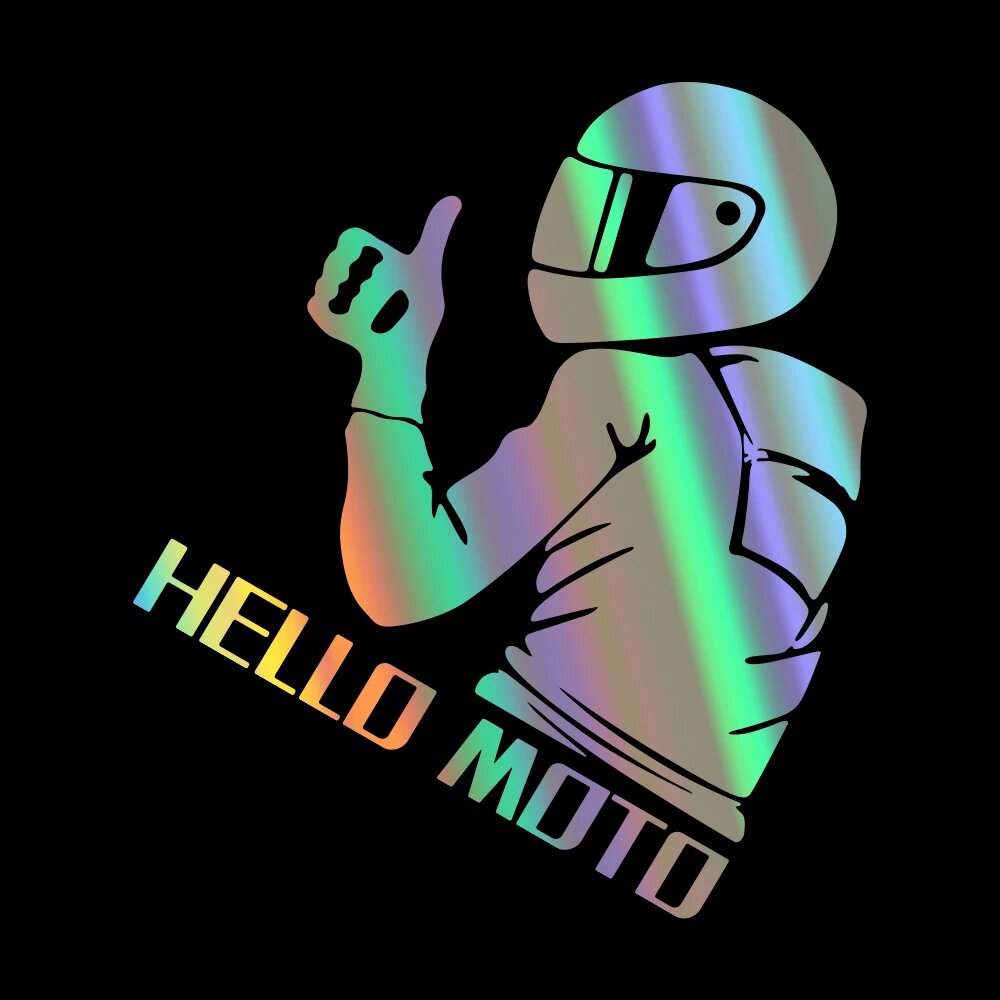 Светоотражающая мотоциклетная наклейка Hello Moto, наклейка для тюнинга мотоцикла, Reflective Laser