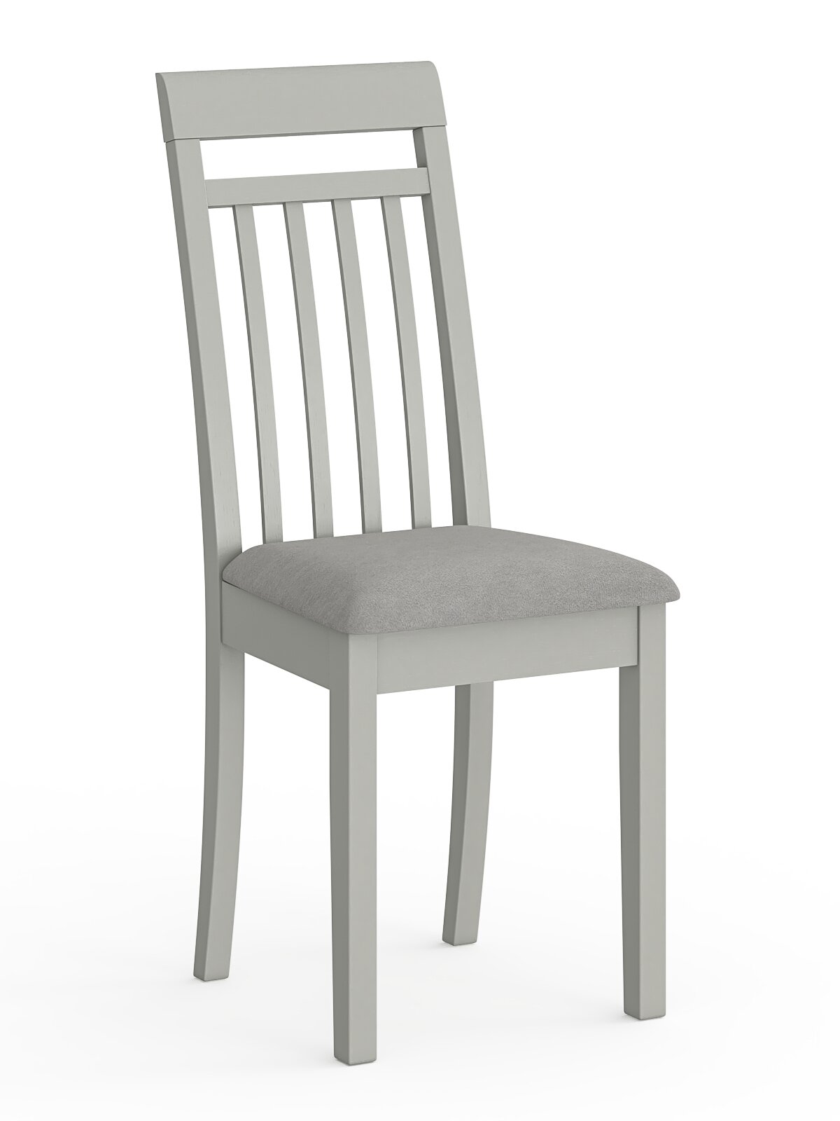 Кухонный стул массив Мебель--24 Гольф-11, серый, обивка ткань велюр серый 63, 40х40х100 см.