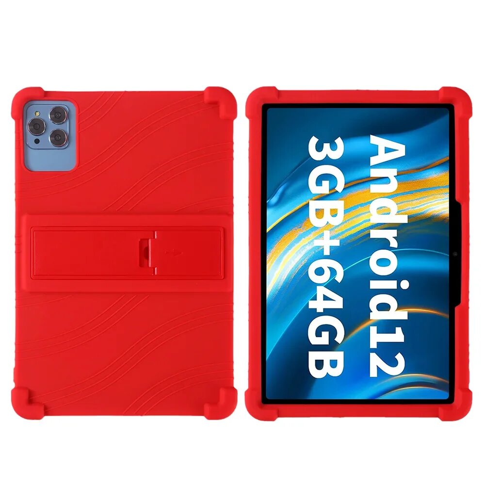 Противоударный силиконовый чехол-подставка для Teclast P30T/P30 Красный