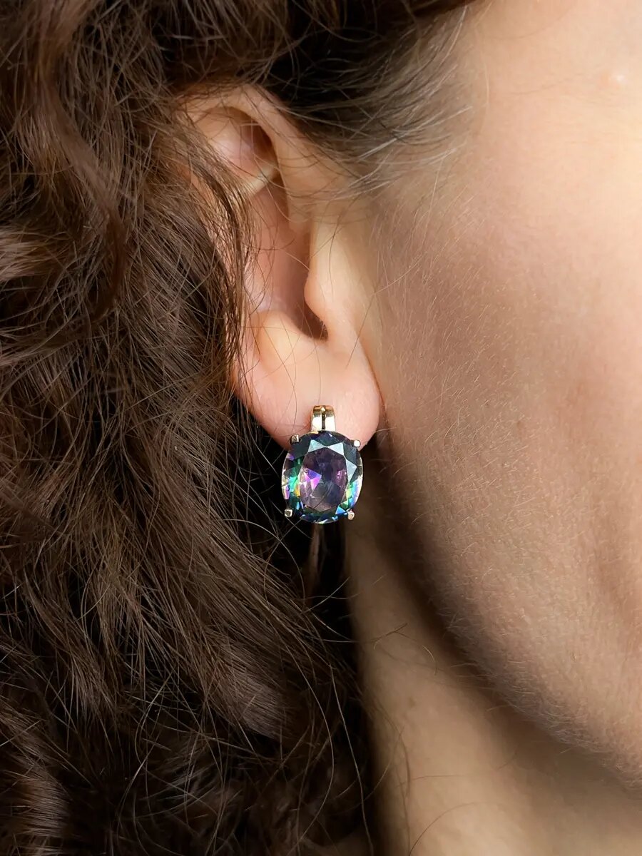 Серьги, фианит