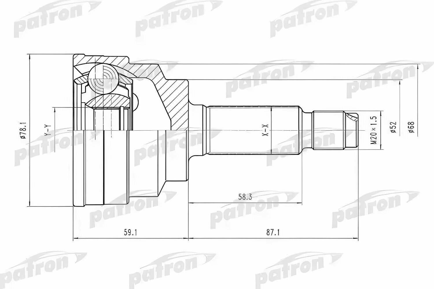 Шрус наружный, для КИА Рио 1