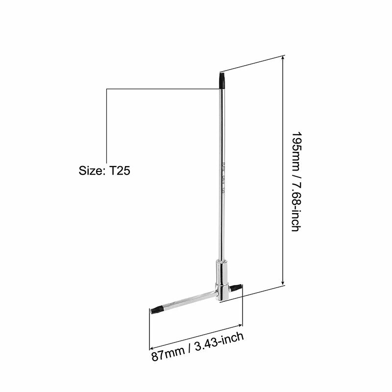 UXCELL Разводной ключ Torx T8 T9 T10 T15 T20 T25 T27 T30 T40 T25