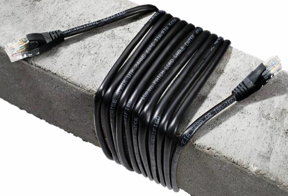 Патч-корд AOpen CAT5E UTP 1.5M BLACK ANP511_1.5M_BK