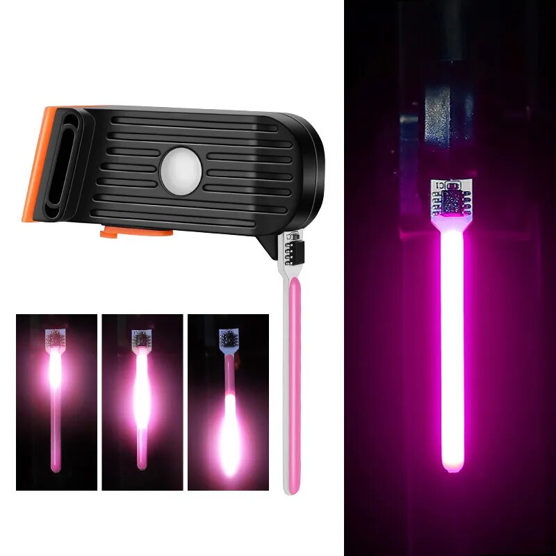 Велофонарь USB перезаряжаемый розовый, Color: 13325.06