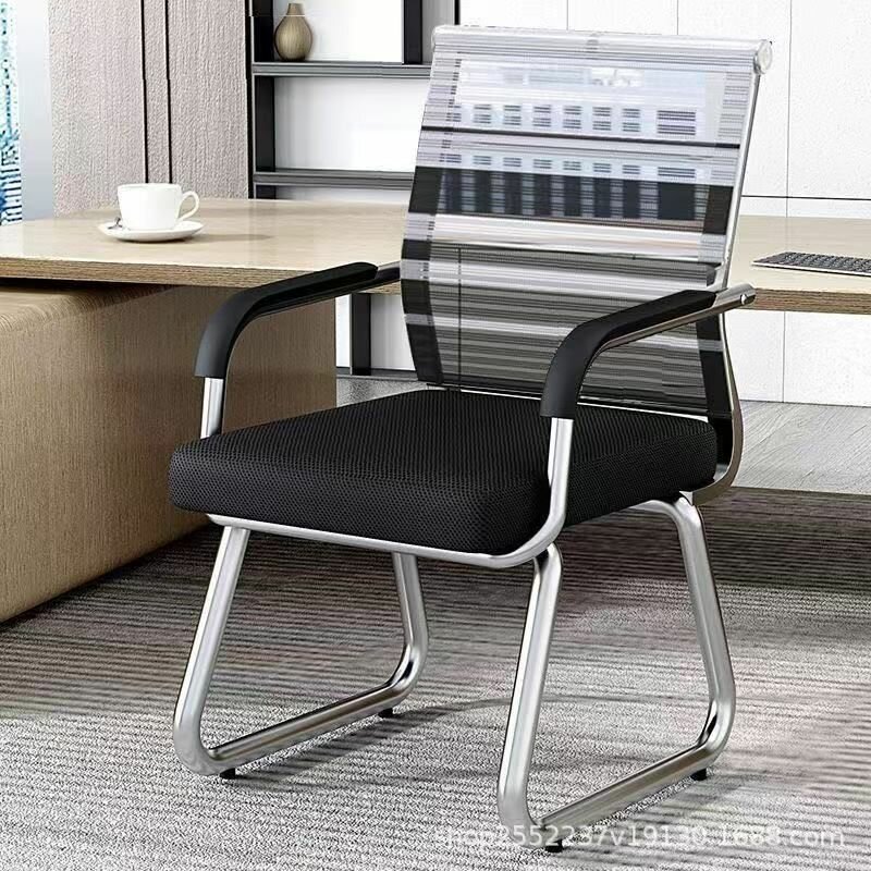 Эргономичное офисное кресло с сетчатой спинкой, регулировка высоты 42-59 см, каркас из углеродистой стали