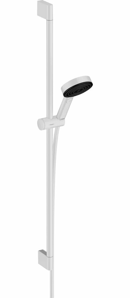 Душевой гарнитур Hansgrohe Pulsify Relaxation 105 3jet 24170700 белый, матовый, 3 режима струи, лейка для душа со шлангом и штангой, с функцией экономии воды