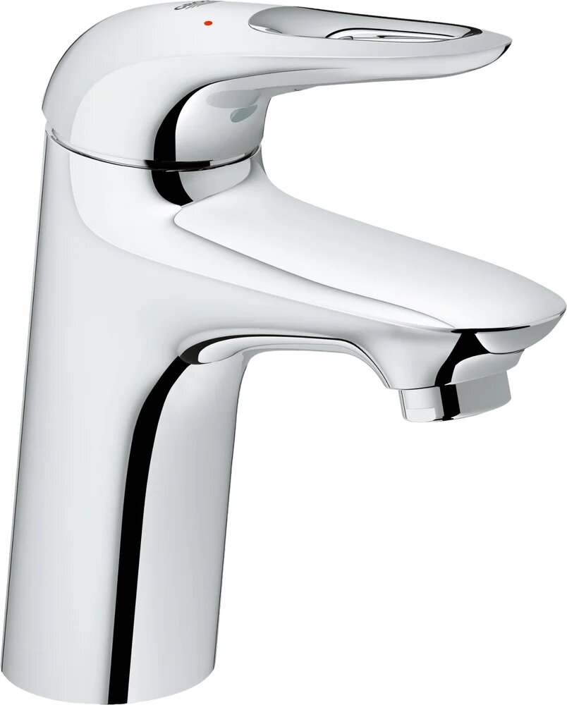 Смеситель для раковины Grohe Eurostyle New 32468003 хром, глянцевый, кран для ванной в раковину, из латуни, рычажный, с керамическим картриджем, с функцией экономии расхода