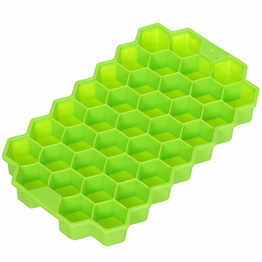 Силиконовая форма для льда Соты Y3-1059, гибкий лоток для заморозки кубиков, аксессуар для коктейлей и напитков