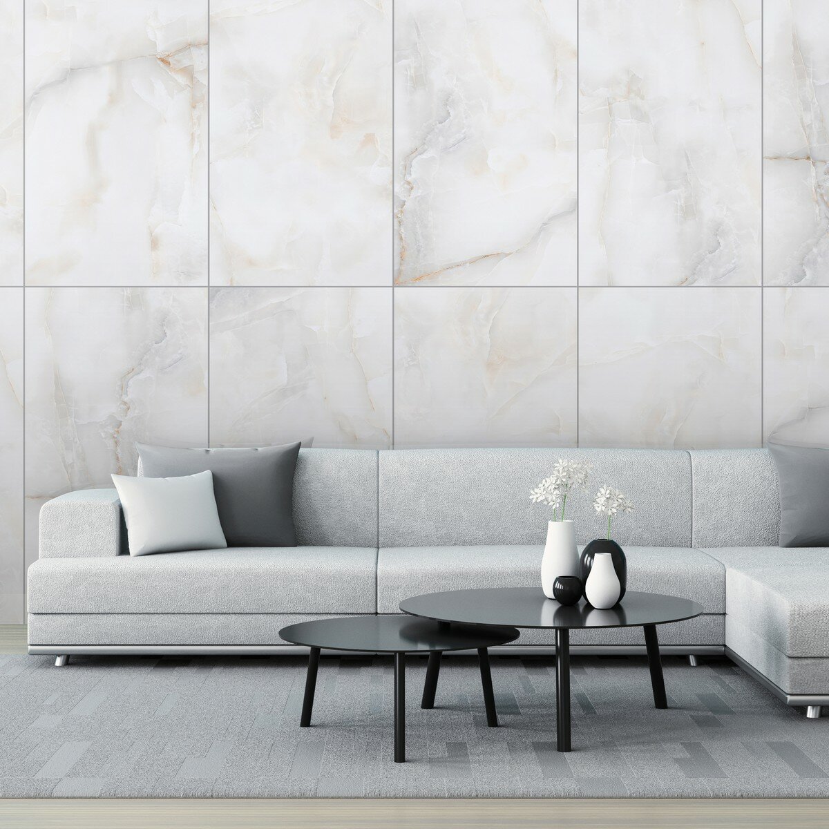 Керамогранит Neodom Onyx Bianco Carving 60x120 N20560 мрамор матовая Глазурованная, Износостойкая, Морозостойкая, морозостойкая