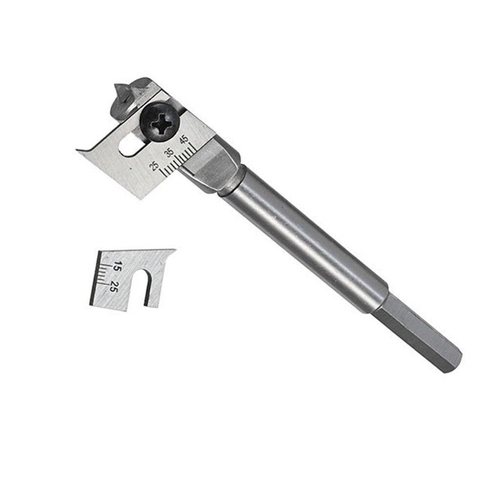 Набор регулируемых сверл по дереву, плоское сверло из высокоуглеродистой стали, 15-45 мм/22-75 мм, легко регулируется